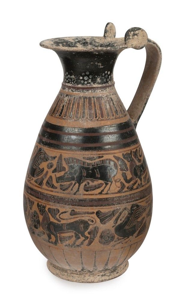 Corinthian Pottery Olpe with Animal Friezes, circa 500 BC - Greek ...