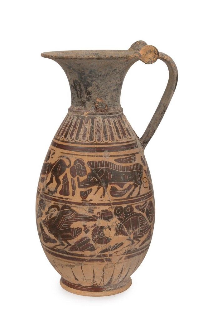 Corinthian Pottery Olpe with Animal Friezes, circa 500 BC - Greek ...