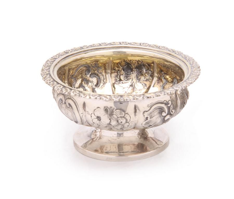 Ornate Sterling Silver Dish with Floral Decoration - Bowls, Comports ...