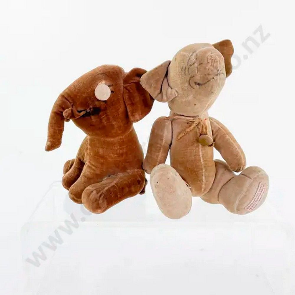 Chad Valley Cloth Bonzo and Elephant Plush Toys, 18cm & 12.5cm - zOther ...