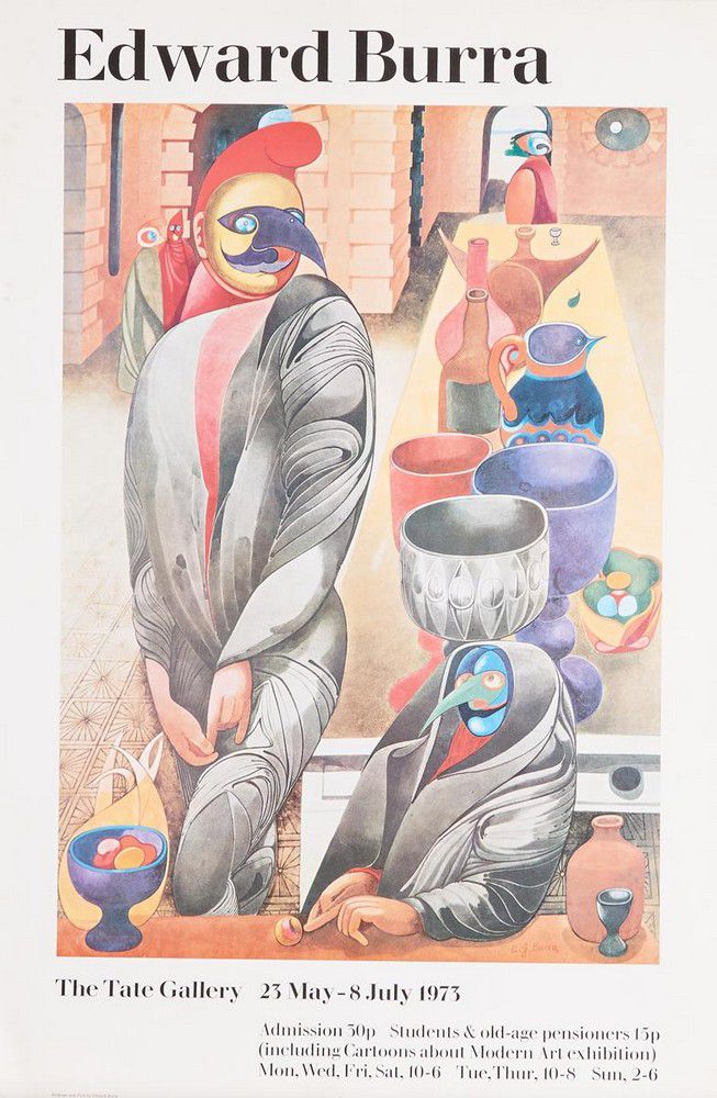 Edward Burra at Tate Gallery 1975 Poster - Prints - Posters - Art