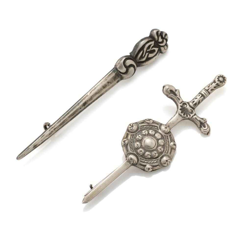 Scottish Sword and Shield Brooch with Celtic Knot Design - Brooches ...