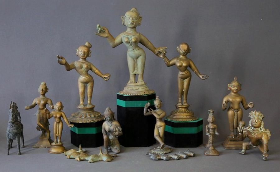 Indian Brass Deity Figures Set - Zother - Oriental