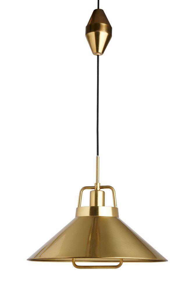 Adjustable Brass Pendant Lamp by Fritz Schlegal for Lyfa - Ceiling and ...
