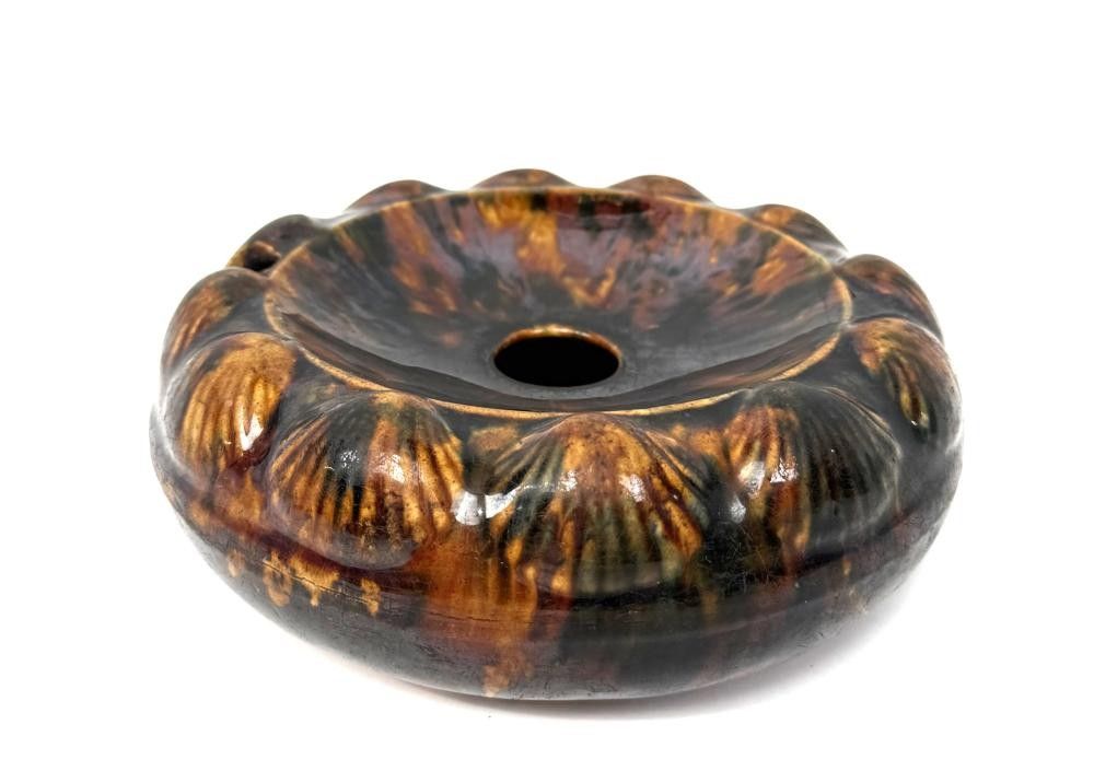 Lithgow Pottery Australia Treacle Glazed Spittoon with Cockleshell ...