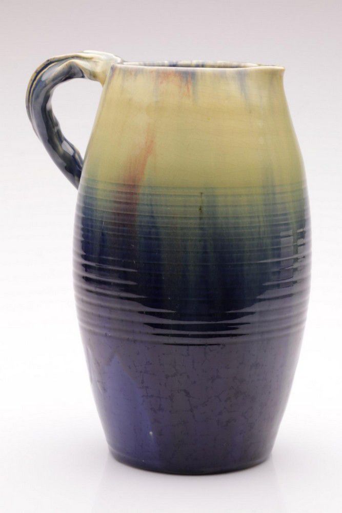 Remued Ribbed Vase, Signed, 27cm Height - Remued - Ceramics