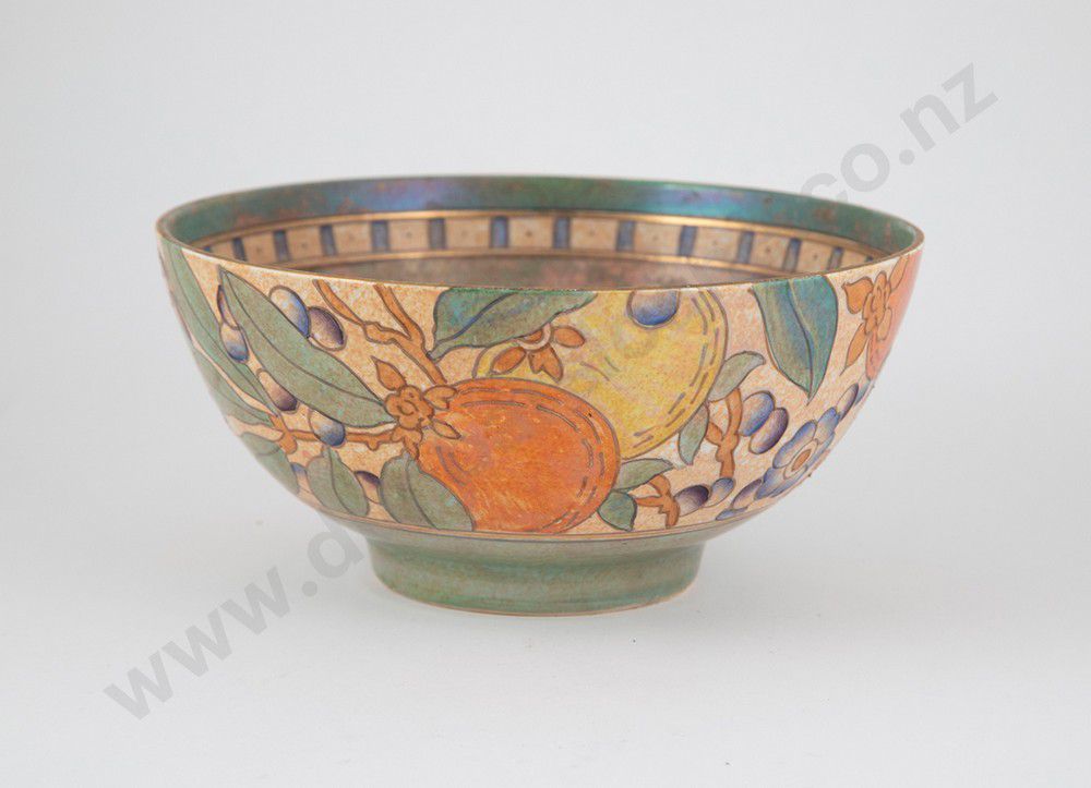 Charlotte Rhead Fruit Bowl with Tube Lined Decoration - Rhead ...