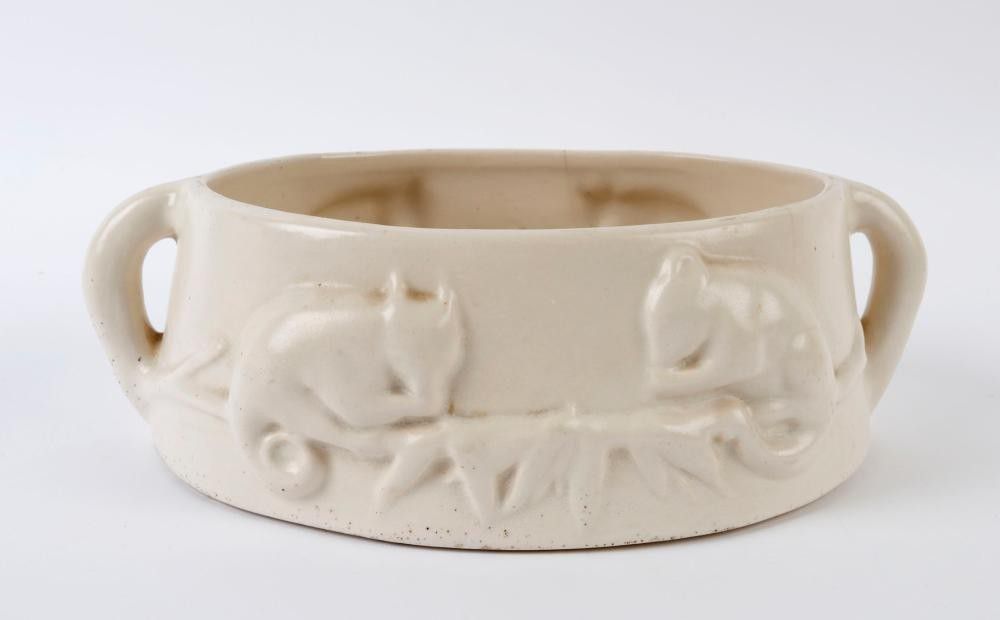 Melrose Ware Cream Glazed Possum Trough, 11x33cm - Melrose - Ceramics