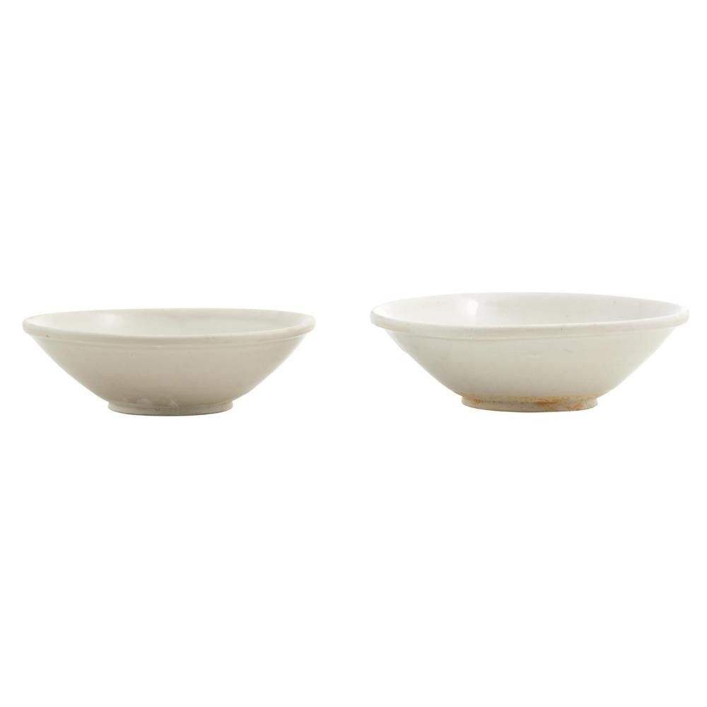 Pair of Tang Dynasty White Ware Bowls with Glaze Cracks - Asian ...