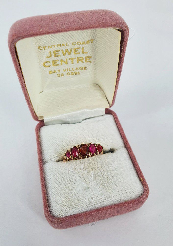 Victorian Ruby and Garnet Ring in 9ct Rose Gold - Rings - Jewellery