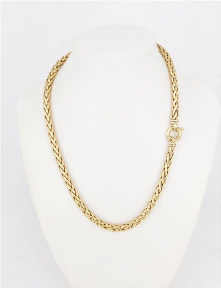 18ct Gold Spiga Link Neck Chain, 32g, 44cm Length - Necklace/Chain ...