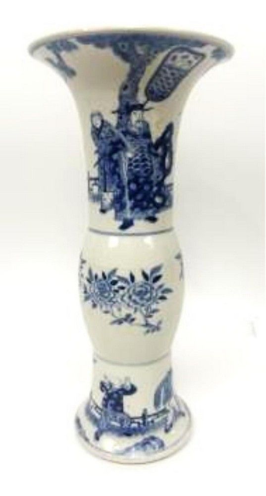 Qing Dynasty Blue and White Gu Shaped Beaker Vase - Ceramics - Chinese ...