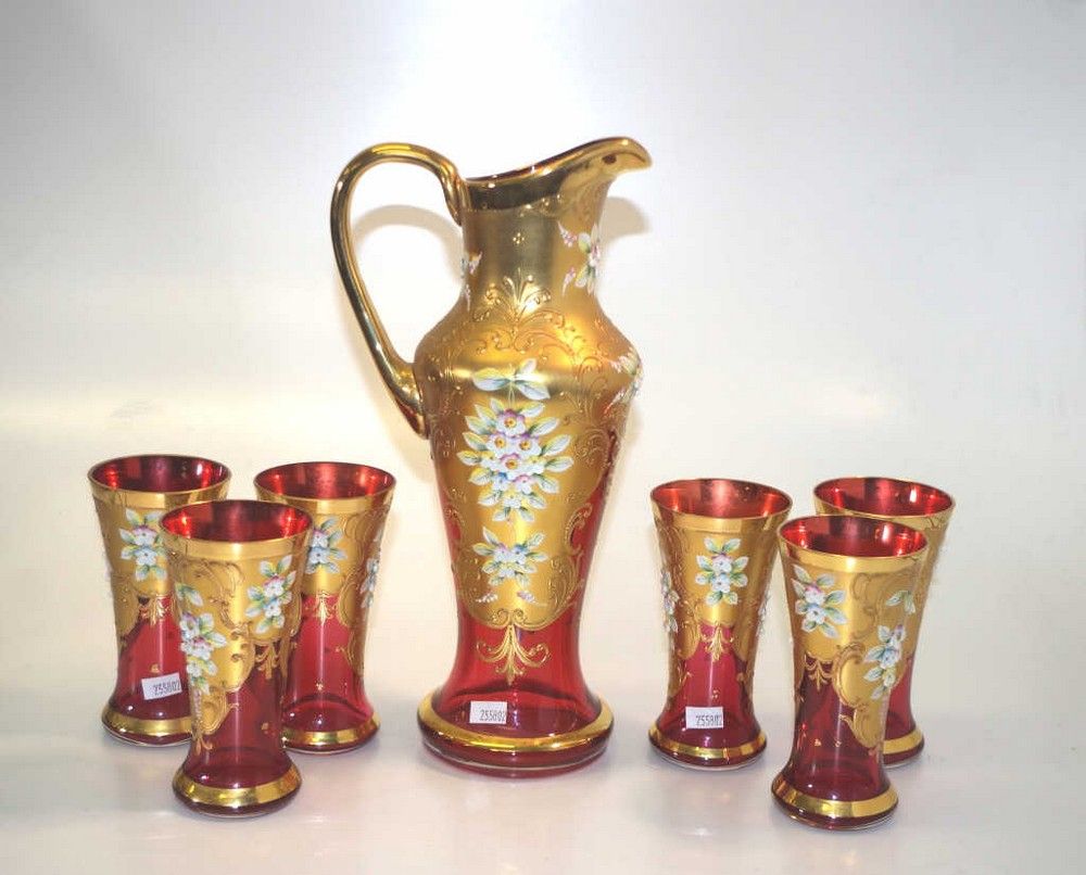 Murano Glass Water Set: Elegant Venetian Tableware Collection ...