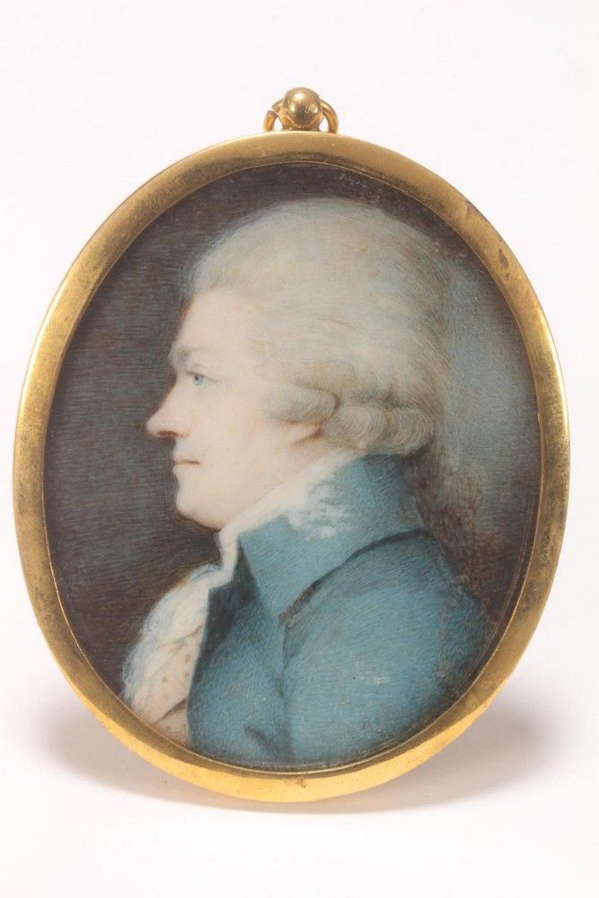 Georgian Portrait Miniature of Richard Cosway, Signed, Ivory, Frame ...
