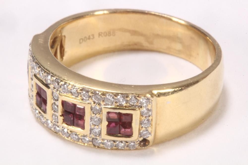 18ct Gold Ruby & Diamond Ring with Valuation Report - Rings - Jewellery