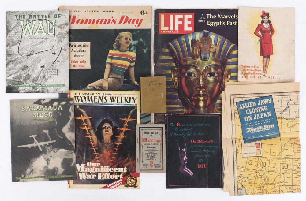WWII Glamour Pamphlets, Australian War Publications, and Map Collection ...