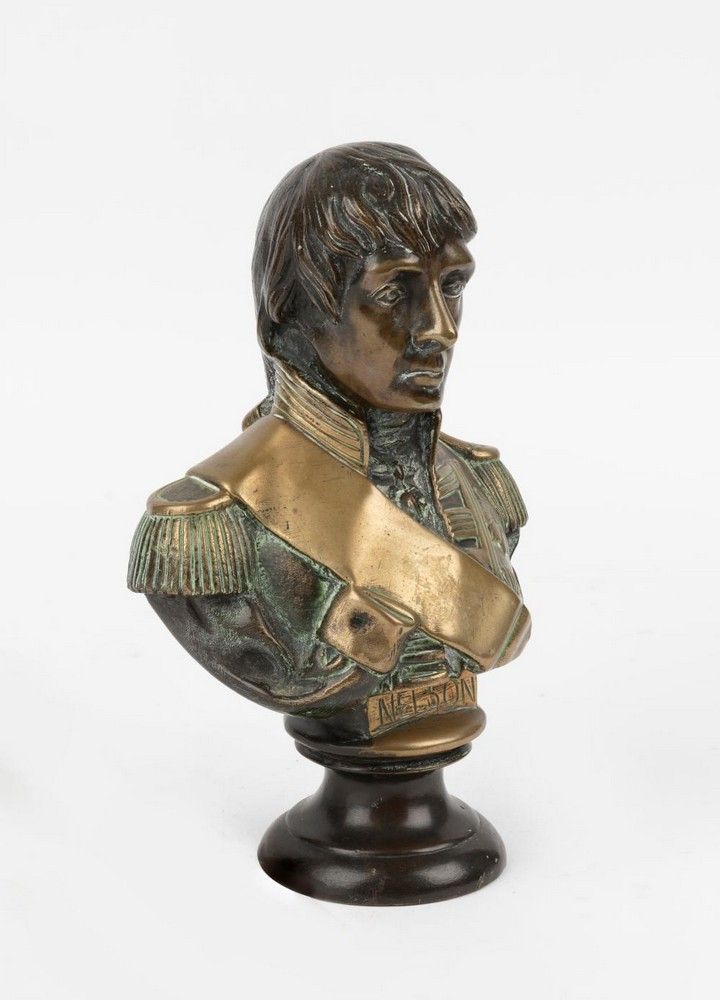Bronze bust of Horatio Nelson on socle base, 19th/20th century - Busts ...