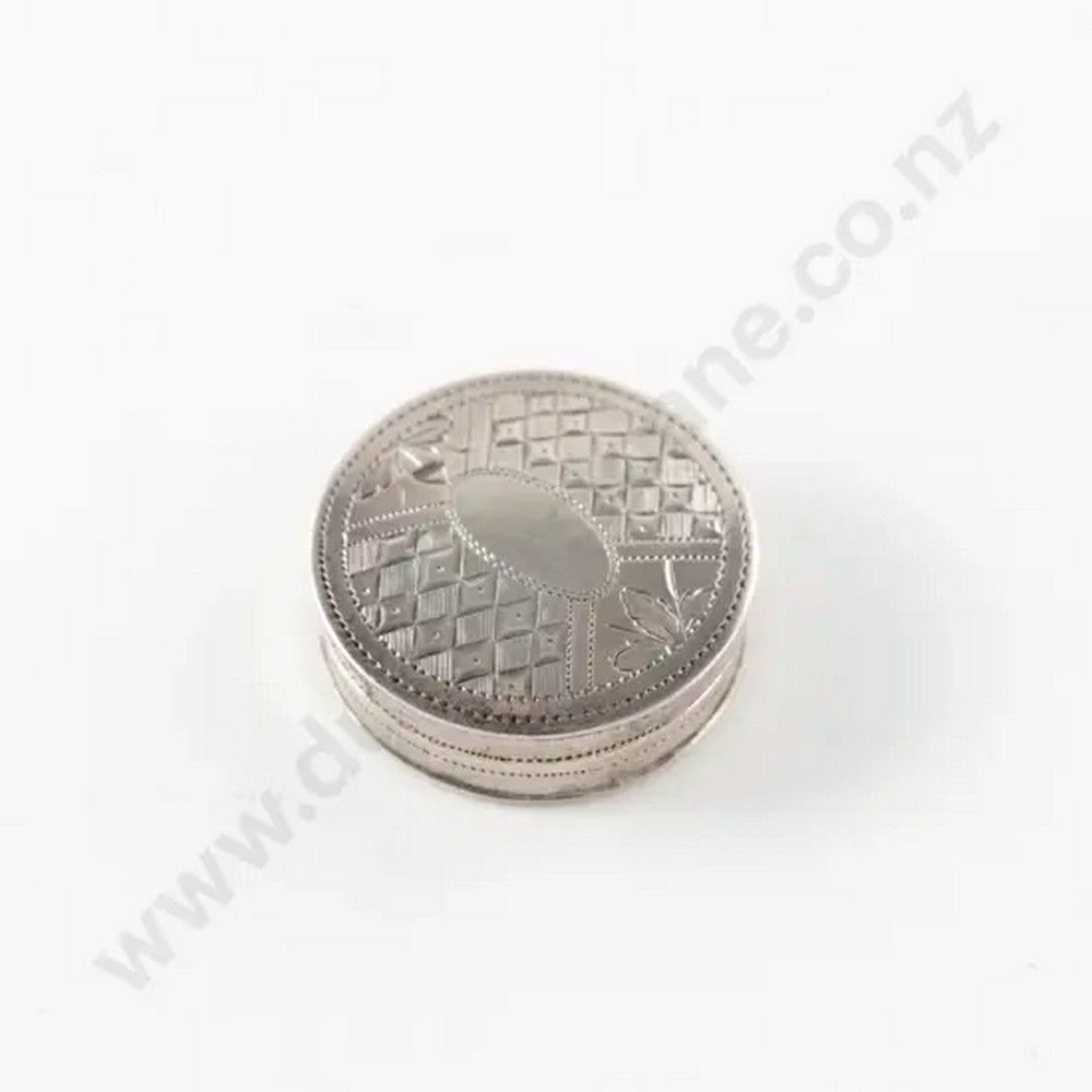 Birmingham 1802 Sterling Silver Gaming Token Box with Decoration ...