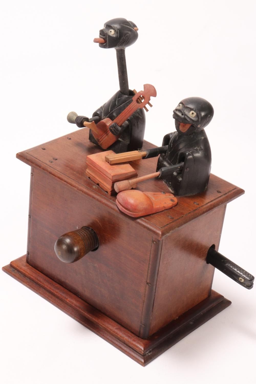 Meiji/Taisho Kobe Automaton Toy: Two Musicians with Snake Base ...