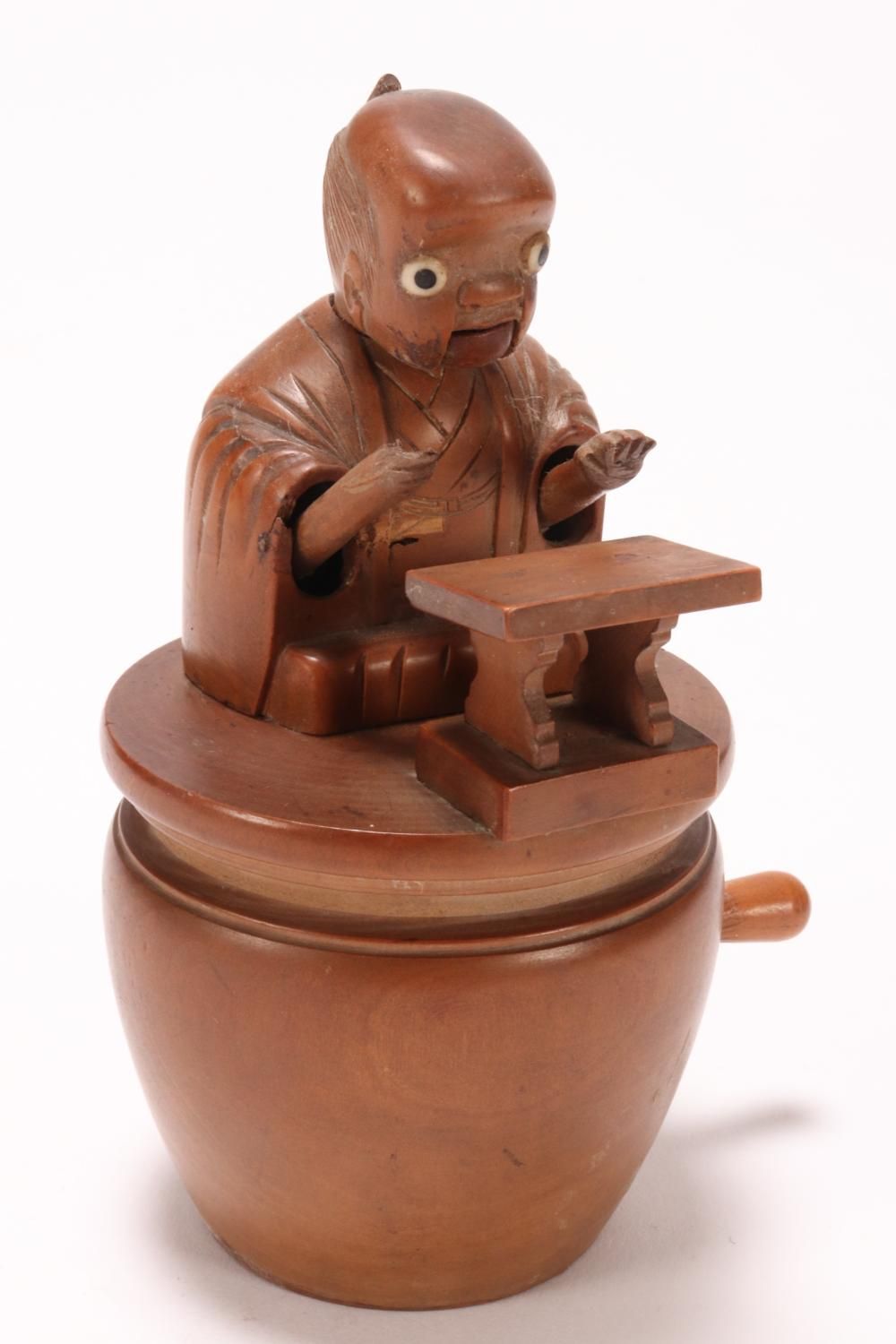 Meiji Period Kobe Automaton Toy in Boxwood Figure Form - Clockwork ...