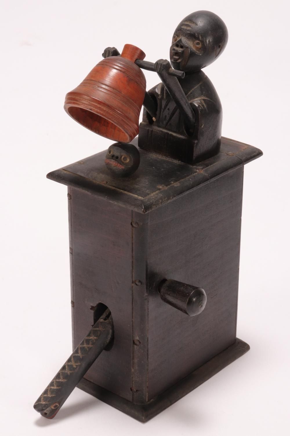 Meiji/Taisho Period Kobe Automaton Toy: Figure Holding Dome, Snake Base - Clockwork - Toys & Models