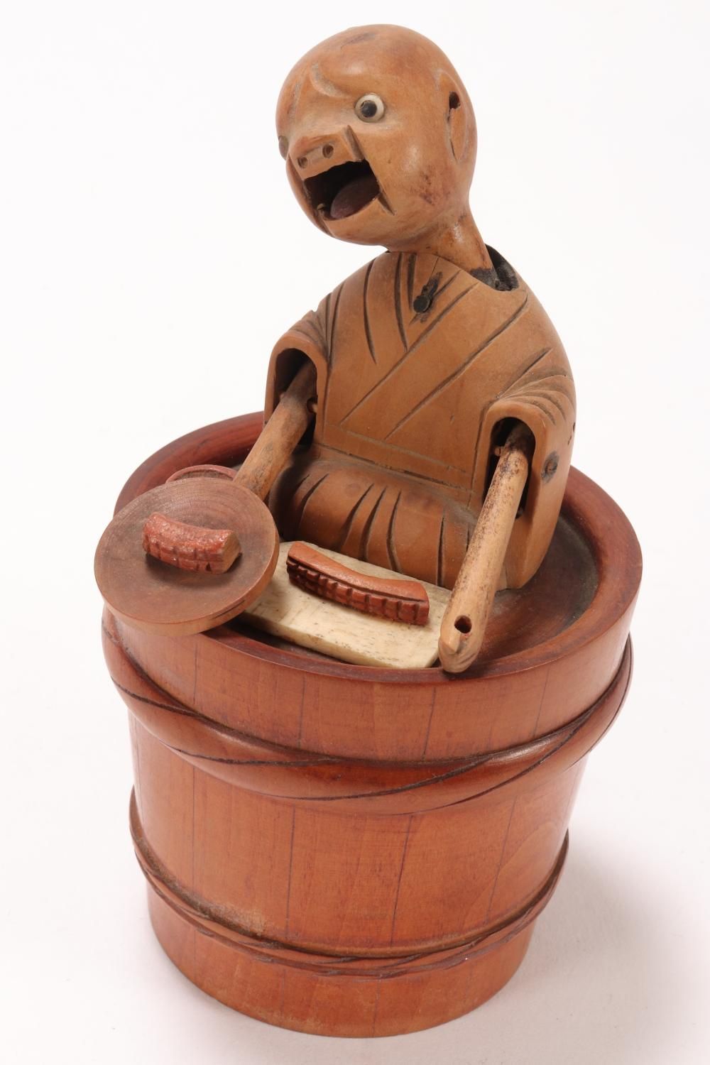 Meiji Period Kobe Automaton Toy with Figure and Food - Clockwork - Toys ...