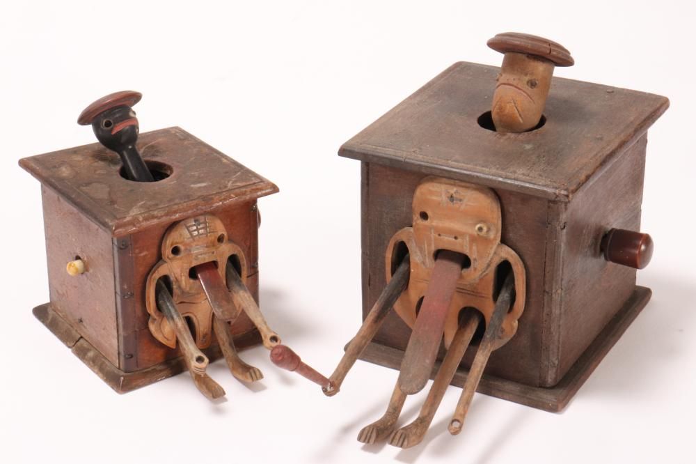 Japanese Meiji/Taisho Kobe automaton toys with snake, missing eyes ...