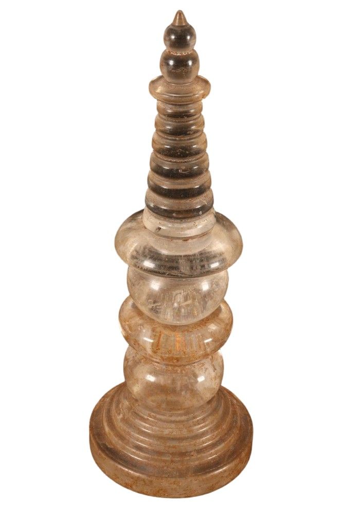 South East Asian Rock Crystal Stupa with Gourd Decoration - Zother ...