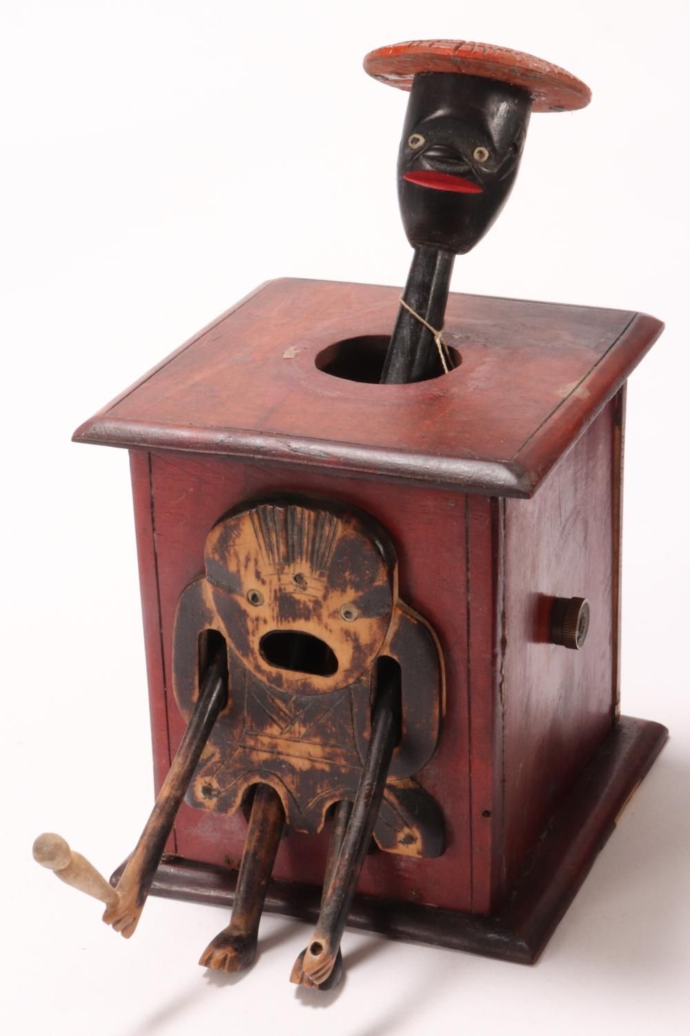 Meiji/Taisho Period Kobe Automaton Toy with Stained Accents - Clockwork ...