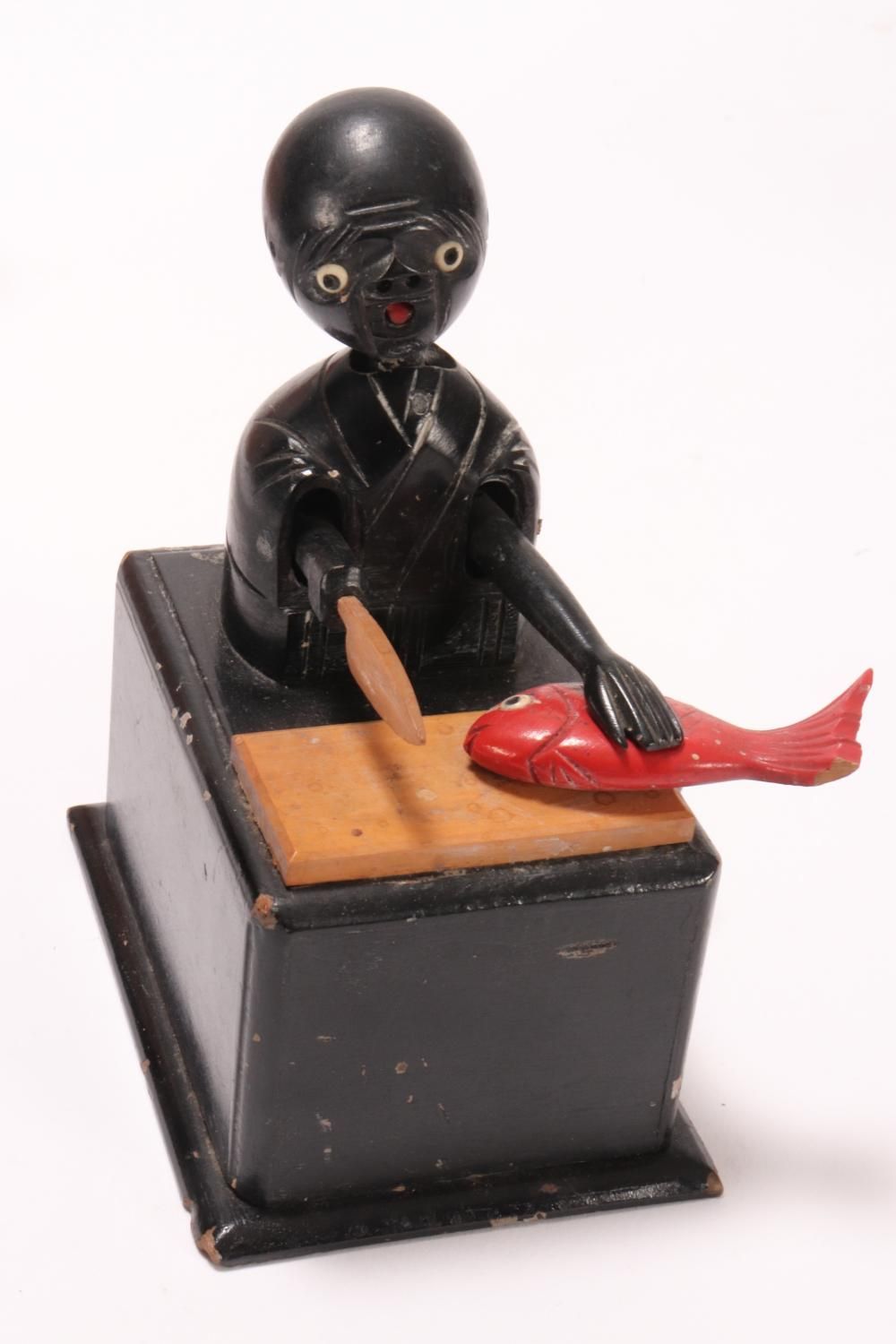 Meiji Period Kobe Automaton Toy: Fish Cutter Figure - Clockwork - Toys ...