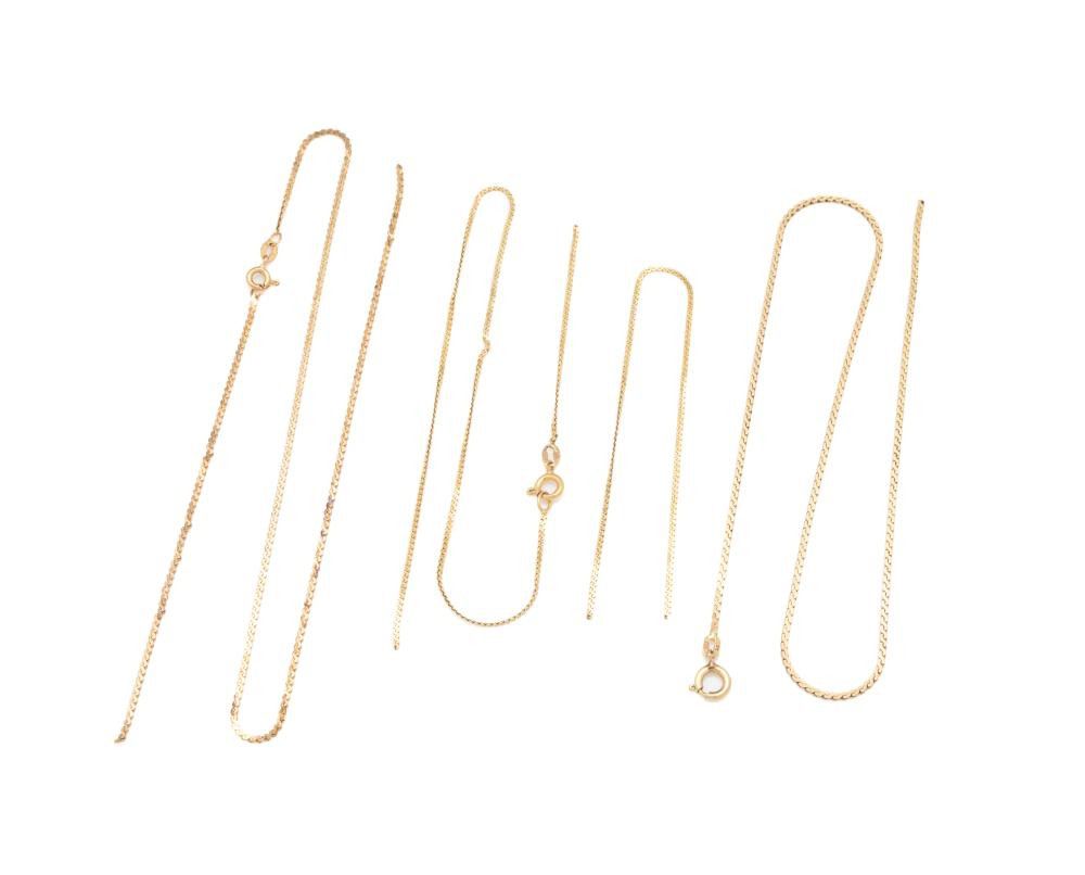 Broken Gold Scroll Link Chains with Clasps - Rings - Jewellery
