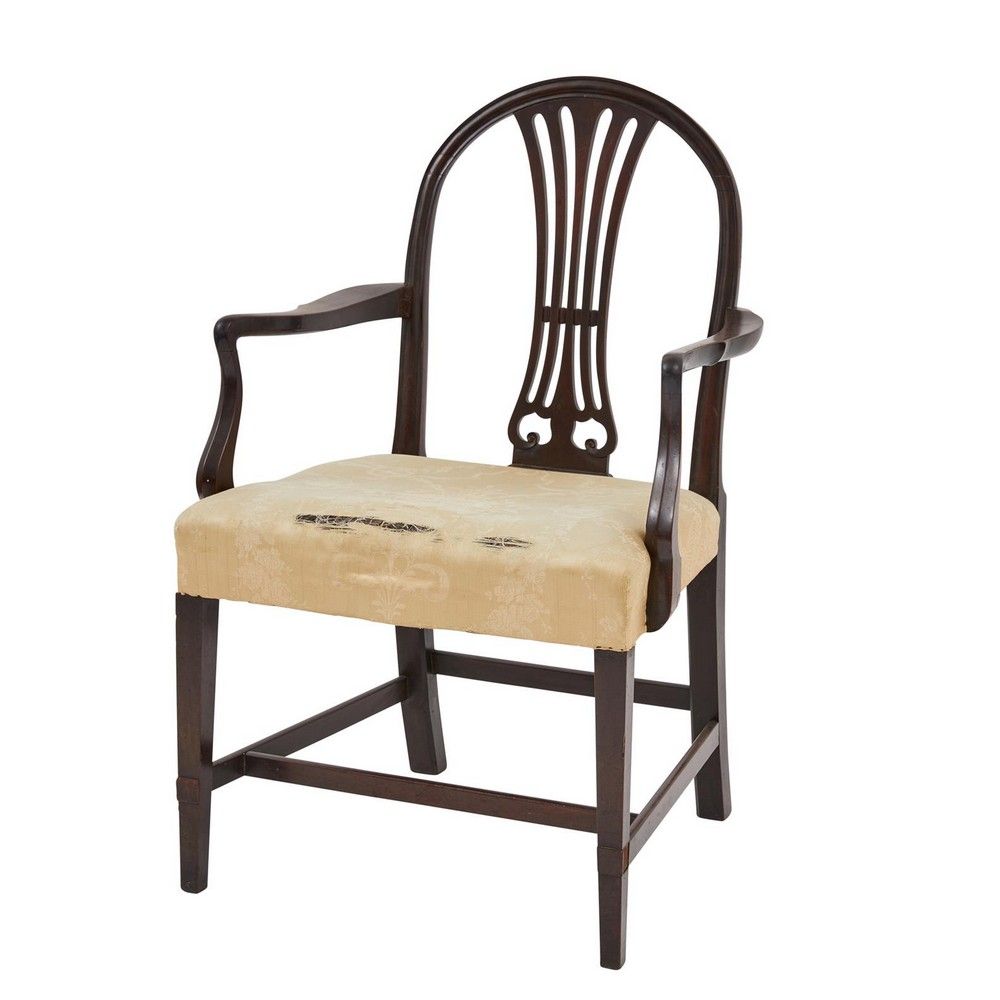George III Hepplewhite Style Mahogany Elbow Chair from Private ...