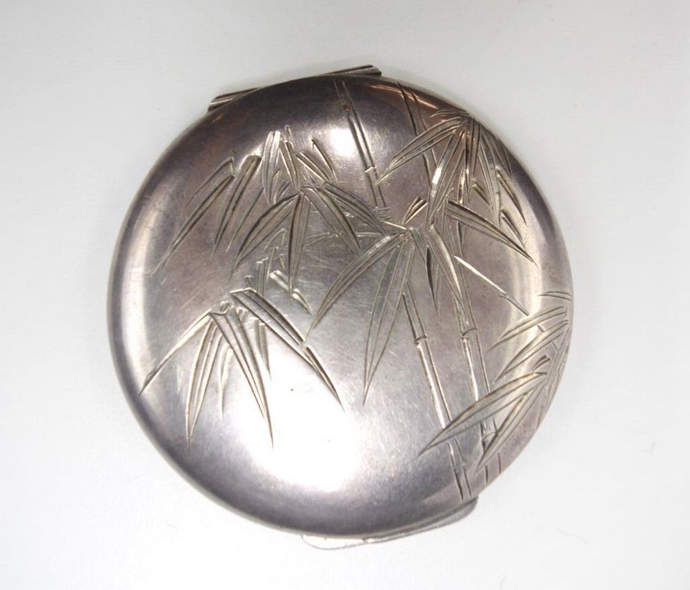 Bamboo Silver Powder Compact - Personal Grooming & Hygiene - Costume ...