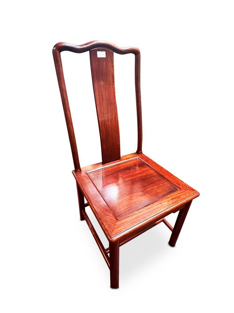 Chinese Rosewood Camel Back Chair with Square Seat and Legs - Furniture ...