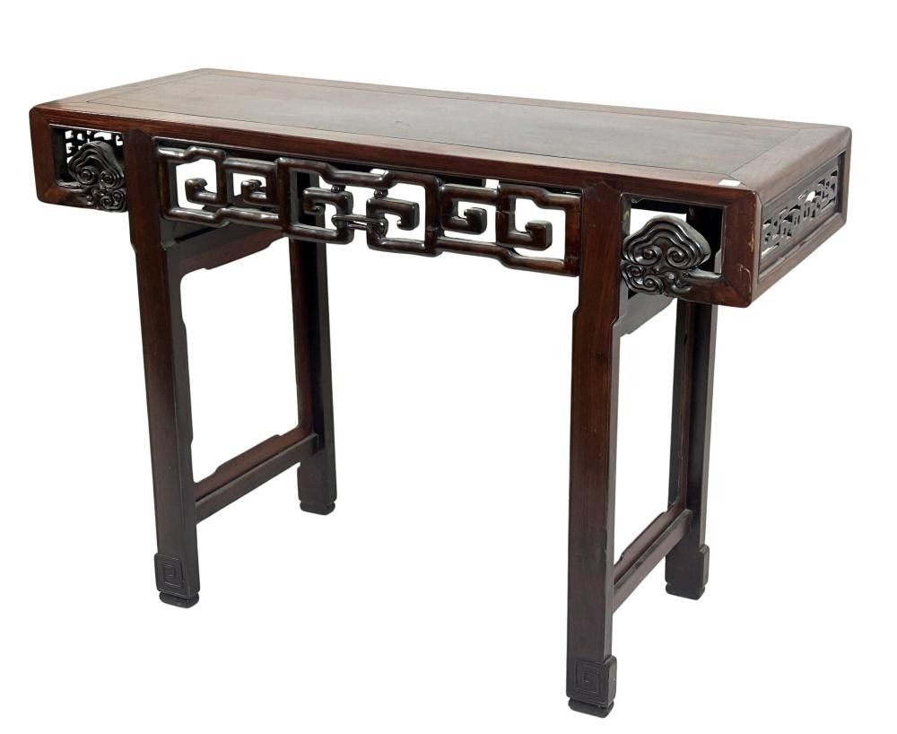 Oriental Style Console Table with Intricate Design and Carvings ...