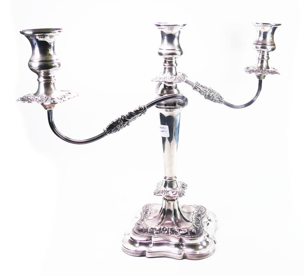 Grand Victorian Sterling Silver Twin Candlestick Stand by Viners Ltd ...