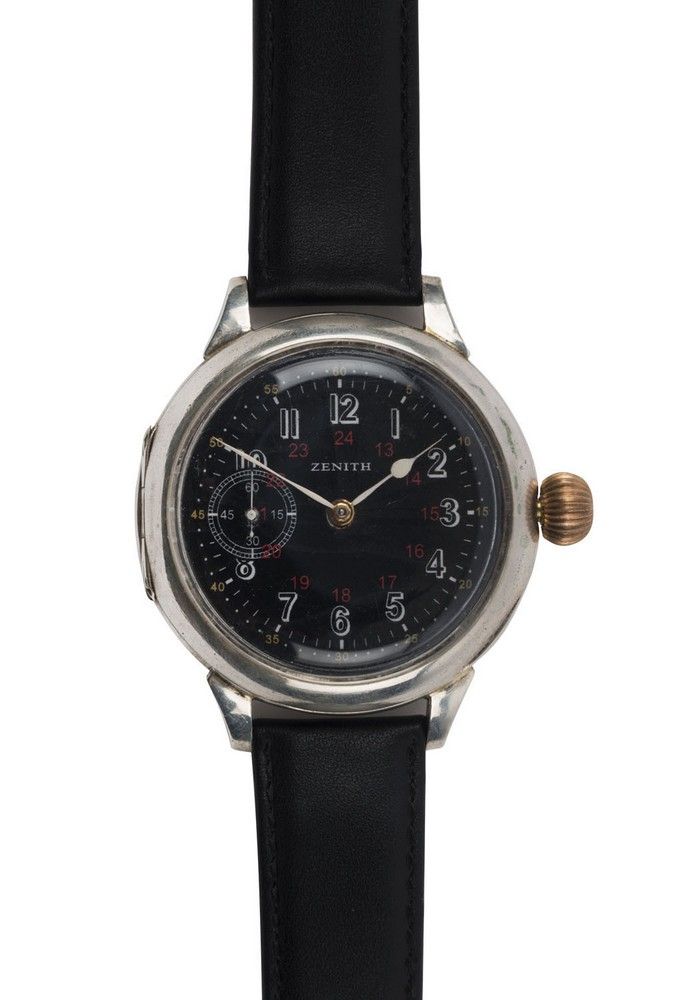 Zenith Military Wristwatch with Manual Movement and Black Dial ...