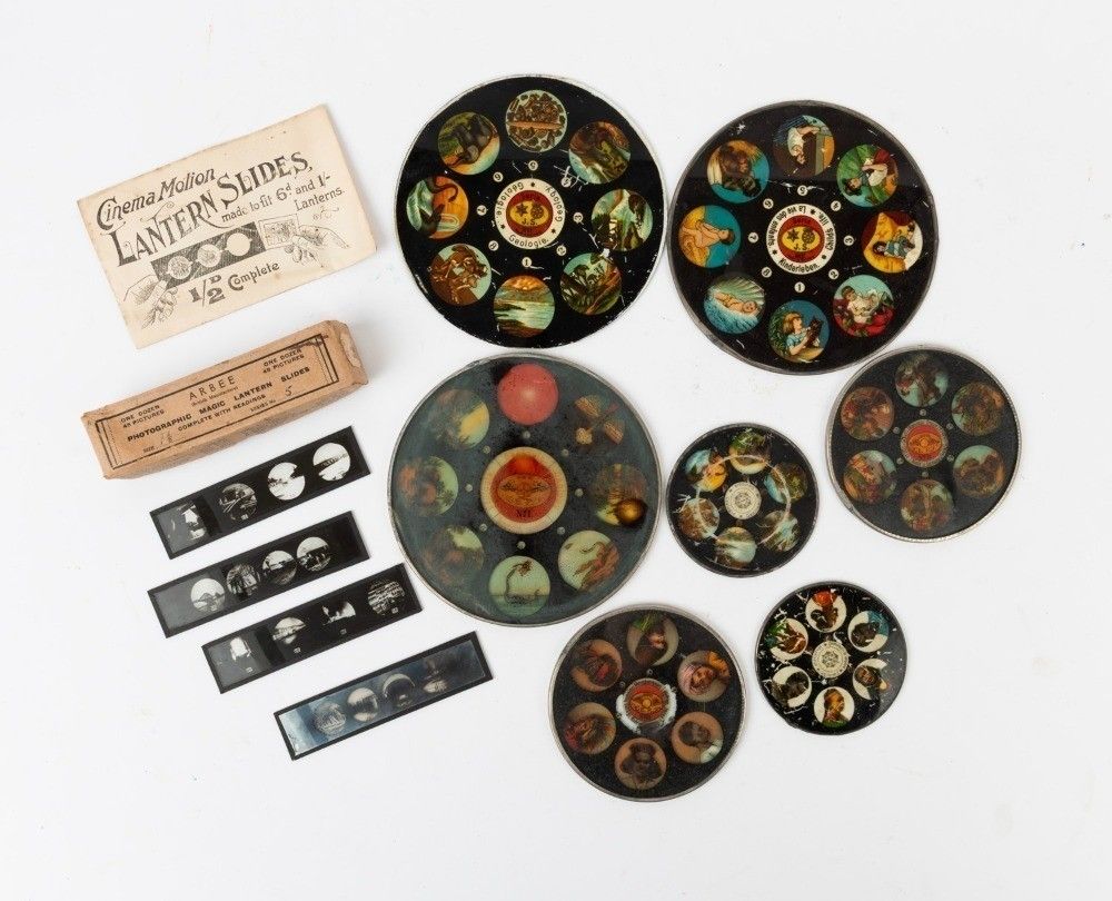 Magic Lantern Glass Slides Collection: Discs and Rectangular Shapes ...