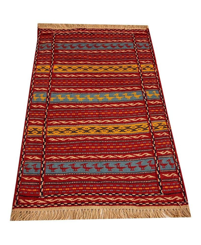 Colorful Kilim Rug with Bird and Geometric Pattern - Rugs & Carpets ...