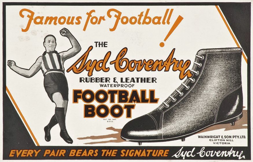 Famous Football Boot Advertising Sign - G/VG Condition - Sporting - AFL ...