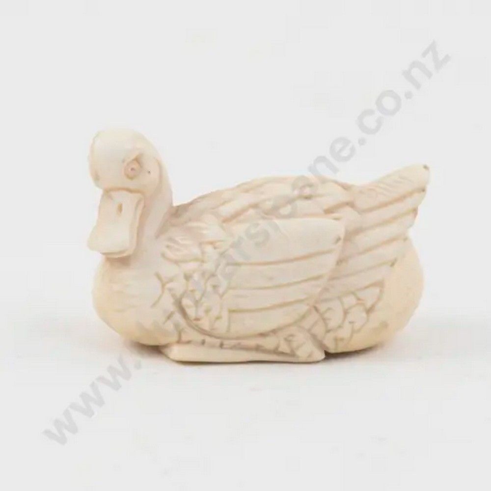 Ivory Duck Netsuke: Graceful Carving of a Waterfowl Sculpture - Netsuke ...