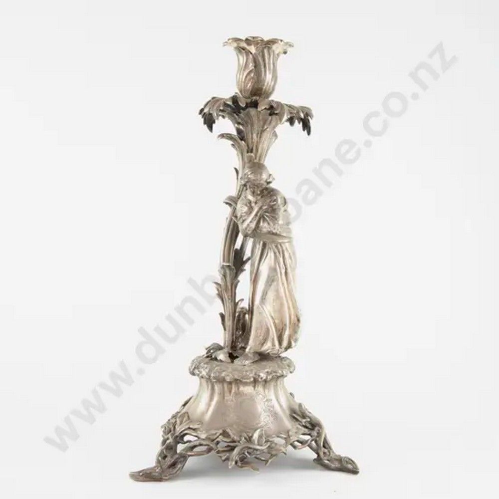 Victorian Sterling Silver Figural Candlestick by Barnard Family ...