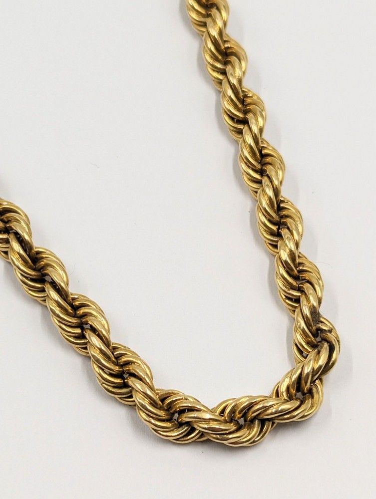 18ct Yellow Gold Rope Twist Chain, 80cm, 44.8gr - Necklace/Chain ...