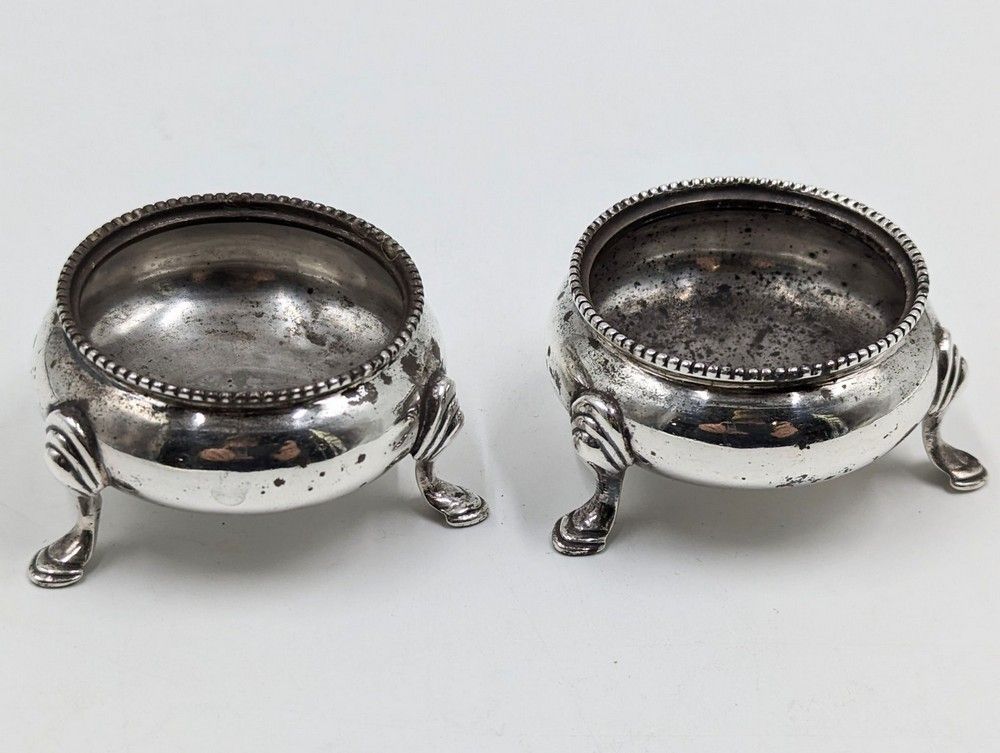 Victorian Sterling Silver Salt Cellars, London 1815, 96g - Condiment ...