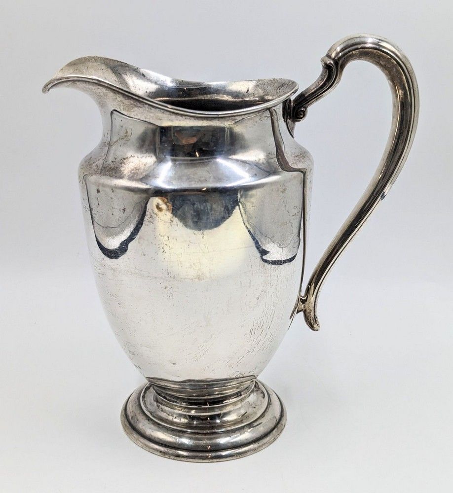 Irish Sterling Silver Large Water Jug with Ornate Handle - Jugs & Ewers ...