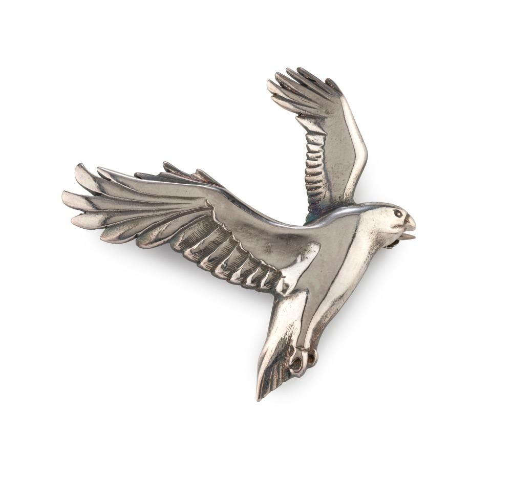 Australian Silver Flying Hawk Brooch in Original Box - Brooches - Jewellery