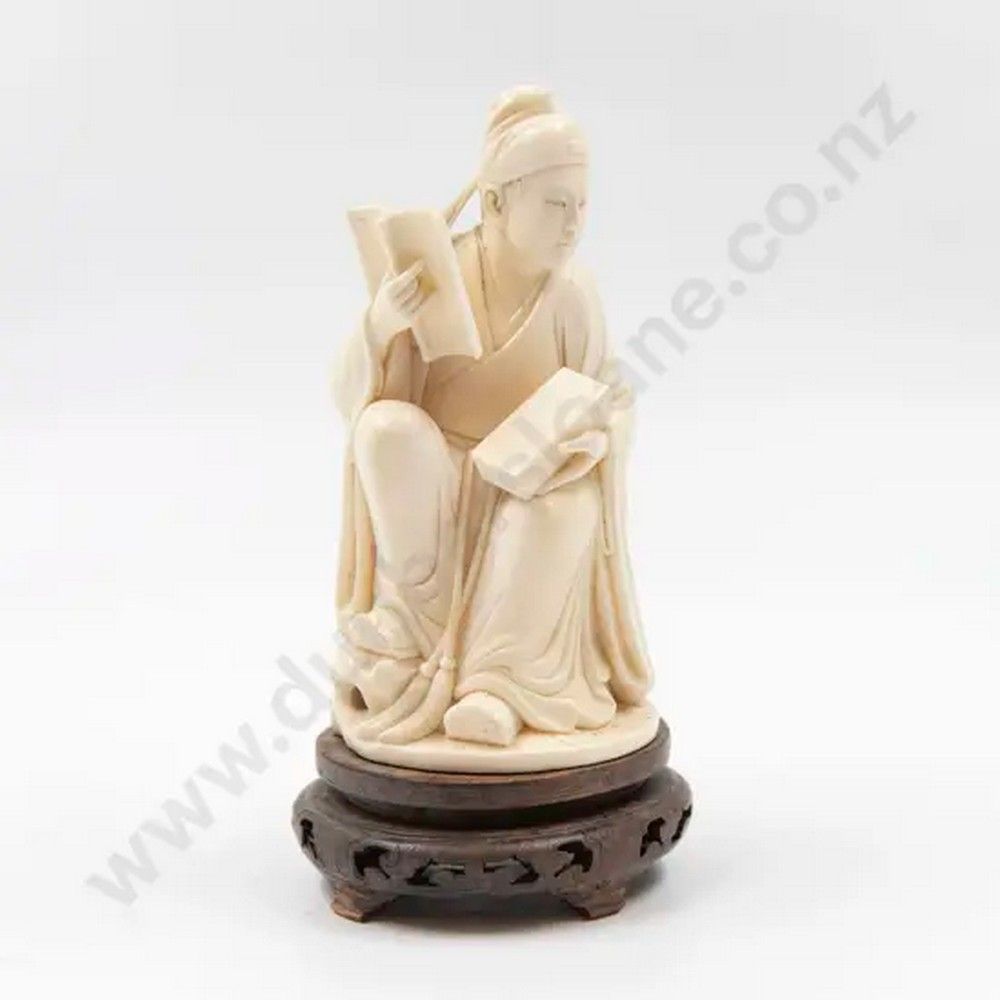 Seated Scholar Ivory Figure: Exquisite Carving from the Past - Ivory ...
