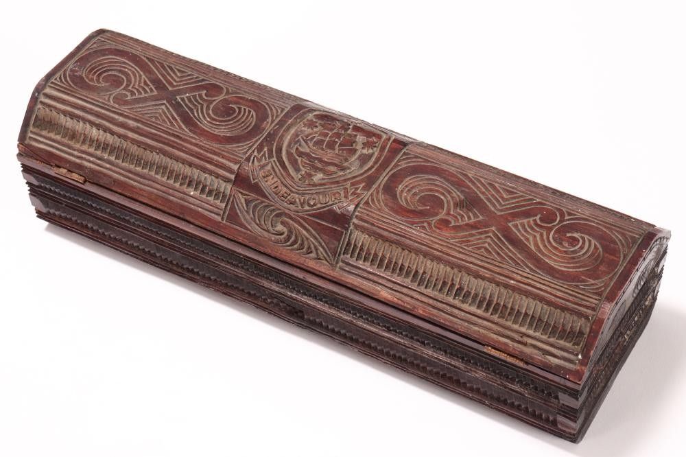 Maori Carved Box Presented to Commander D.G. Bamfeild 1969 - New ...