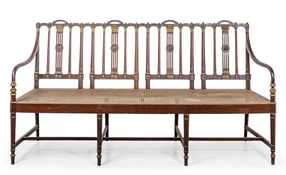 Gilt Empire Style Settee, Continental, circa 1900, Fine Carving ...