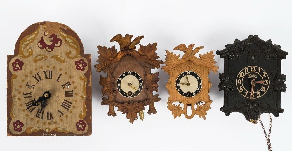 Set of Four Vintage German Black Forest Cuckoo Clocks - Zother - Small ...